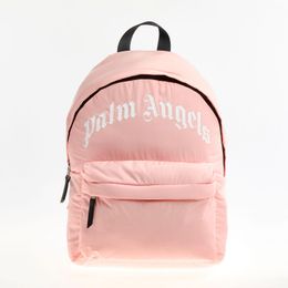 Palm Angels Rosafarbener Rucksack mit Logo
