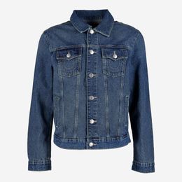 True Religion Blaue Jeansjacke mit Knopfleiste
