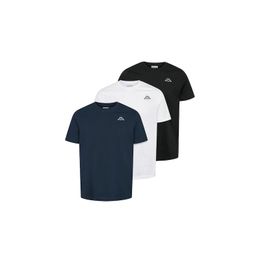 Kappa Kurzarmhemd »T-shirt 3er-Pack Logo Cafers« white-black- blue marine M - Normalgrößen Normalgrößen M Dynamische Designs mit markantem Logo