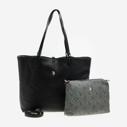 Schwarze Tote Bag mit Tasche