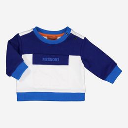 Missoni Dunkelblau-weißes Sweatshirt mit Logo