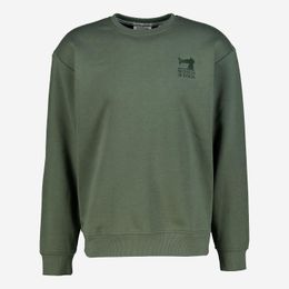Scotch & Soda Dunkelgr&uuml;nes Sweatshirt mit Fleece-Futter