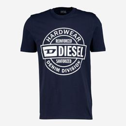 Diesel Dunkelblaues T-Shirt mit Logo-Aufdruck