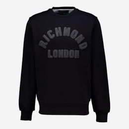 John Richmond Schwarzes Sweatshirt mit Logo