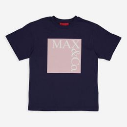MAX & Co. Dunkelblaues T-Shirt mit Logo