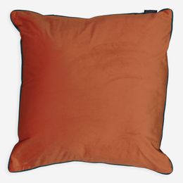 Paoletti Orangefarbenes Meridian Kissen aus Samt 55x55cm