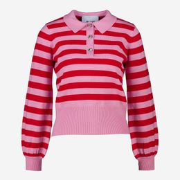 Minus Rosafarben-roter Pullover mit Streifenmuster