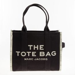 Marc Jacobs Schwarz-beigefarbene Tote Bag aus Canvas