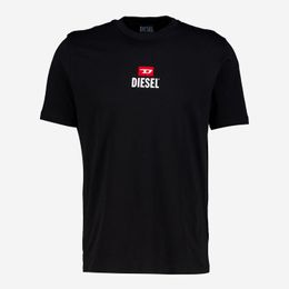 Diesel Schwarzes T-Shirt mit Logo-Aufdruck