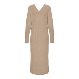 Only Damen Only Strickkleid &raquo;ONLJEANETT LIFE LS V-NECK DRESS CC KNT&laquo; beige L (40), N-Gr