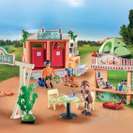Playmobil 100-teiliges Mehrfarbiges Campingplatz Action-Spielzeug-Set