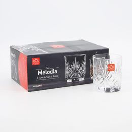 6er-Pack Melodia Trinkgläser aus Kristallglas
