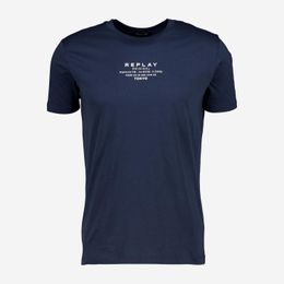 Replay Dunkelblaues T-Shirt mit Logo