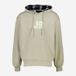 John Richmond Beigefarbener Kapuzenpullover mit Logo