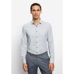 OLYMP Businesshemd &raquo;Level Five 24/Seven, body fit, Businesshemd, Modern Kent&laquo; Grau-Gr&uuml;n 42 - Normaler Arm Normaler Arm 42 Jersey-Hemd