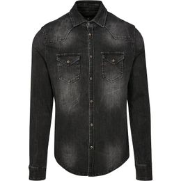 Brandit Langarmhemd &raquo;Herren Riley Denim Shirt&laquo; 1 Stk. Schwarz XXL - US-Gr&ouml;&szlig;en US-Gr&ouml;&szlig;en XXL Langarmhemden f&uuml;r vielseitige Outfit-Optionen