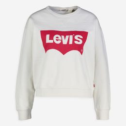 Levi's Wei&szlig;es Sweatshirt mit Fleece-Futter und Logo