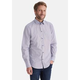 Stooker Men Langarmhemd »HUGH Hemd Langarm Regular Fit« Langarm Hemd Regular Fit für Herren blue geometric L - US-Größen US-Größen L Modern Kent...