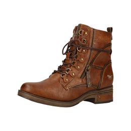 Mustang Shoes Schnürstiefelette »Stiefelette Lederimitat« Cognac 39 39 Verschluss: Schnürung