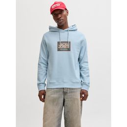 Jack & Jones JACK & JONES Kapuzensweatshirt &raquo;JJRAIN SWEAT HOOD UNB&laquo; Celestial Blue L L Hoodie von Jack & Jones