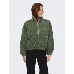 Only Sweatjacke »ONLXENA L/S TEDDY BOX SWT« Rifle Green XL XL Plüschjacke von Only