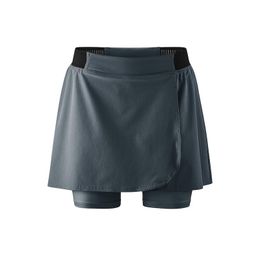 Gonso Damen Radhose &raquo;Adventure Skirt W&laquo; Damen Radrock mit Sitzpolster enganliegender Fahrradrock mit Innenhose grau 42, Normalgr&ouml;&szlig;en