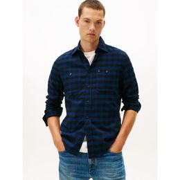 Tommy Hilfiger Langarmhemd &raquo;BUFFALO CHECK&laquo; regular fit, Kentkragen, kariert Night Sky / Check 3XL - N-Gr N-Gr 3XL Kariertes Hemd von Tommy Hilfiger
