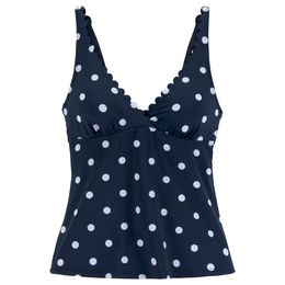 Lascana Tankinitop Damen Gr&ouml;&szlig;e 8XL navy / wei&szlig;