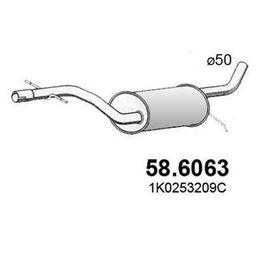 Asso Mittelschalld&auml;mpfer 586063 f&uuml;r VW