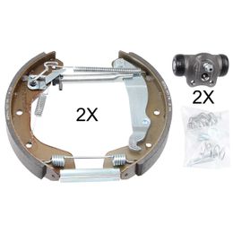 f.becker Bremsensatz, Trommelbremse hinten rechts links vormontiert 19mm f&uuml;r OPEL 10810340