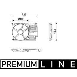 Mahle L&uuml;fterhaube f&uuml;r MINI BMW 17427637188 CFS 30 000P