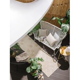benuta Nest In- & Outdoor-L&auml;ufer Bronco Cream 80x250 cm - Teppich f&uuml;r Balkon, Terrasse & Garten