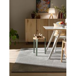 benuta Nest Waschbarer Kurzflor Teppich Nina Grau 80x150 cm - Moderner Kurzflor-Teppich f&uuml;r Wohnzimmer