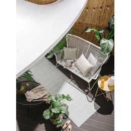 benuta Nest In- & Outdoor-L&auml;ufer Bronco Blau 80x250 cm - Teppich f&uuml;r Balkon, Terrasse & Garten