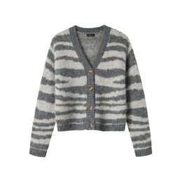 name it Strickjacke in Dark Grey Melange | Gr.: 158/164