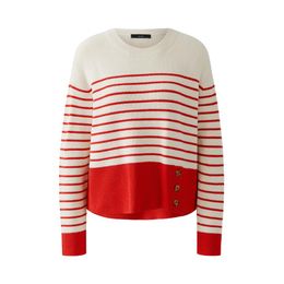 Oui Pullover in white red | Gr.: 38