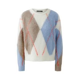 Oui Pullover in white blue | Gr.: 46