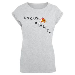 F4NT4STIC T-Shirt Alice im Wunderland Escape Reality Falling in grau meliert | Gr.: S