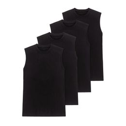 Schiesser Unterhemd / Tanktop Essentials in Schwarz | Gr.: L