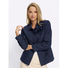 Heine Boucl&eacute;-Blazer in dunkelblau | Gr.: 42
