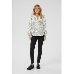 Kaffe Langarm-Bluse KArita Regular fit in Chalk w. Black Deep Graphic | Gr.: 36