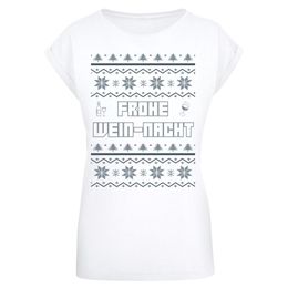 F4NT4STIC T-Shirt Frohe Wein-Nacht in wei&szlig; | Gr.: M