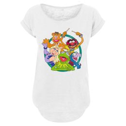 F4NT4STIC Long Cut T-Shirt Disney Die Muppets Group Circle in wei&szlig; | Gr.: XS