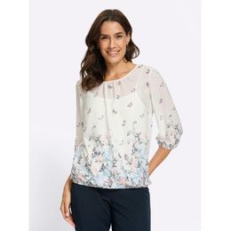 WITT WEIDEN Druckbluse in ecru-bleu-bedruckt | Gr.: 36