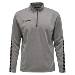 Hummel Halbreißverschluss Sweatshirt Hmlauthentic Kinder in GREY MELANGE | Gr.: 152
