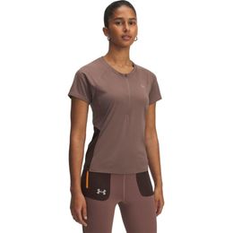 Under Armour Sportshirt "Trail Run Zip T-Shirt" in Braun | Gr.: S
