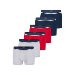 Schiesser Retro Short / Pant 95/5 Cotton in Rot / Blau / Grau | Gr.: M