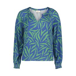 Cartoon Bluse Damen Gr&ouml;&szlig;e M royalblau / gr&uuml;n