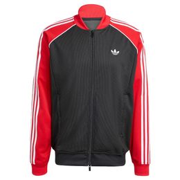 adidas originals Sweatjacke 'Sst' Herren Gr&ouml;&szlig;e S dunkelgrau / rot / schwarz / wei&szlig;