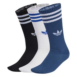 adidas originals Socken '3-Stripes High Crew 3 Pairs' Damen Gr&ouml;&szlig;e 31/33 blau / schwarz / wei&szlig;